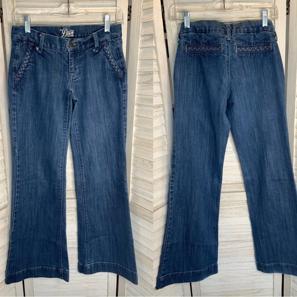 Old Navy | Jeans | Old Navy The Diva Medium Wash Braided Pocket Flare ...